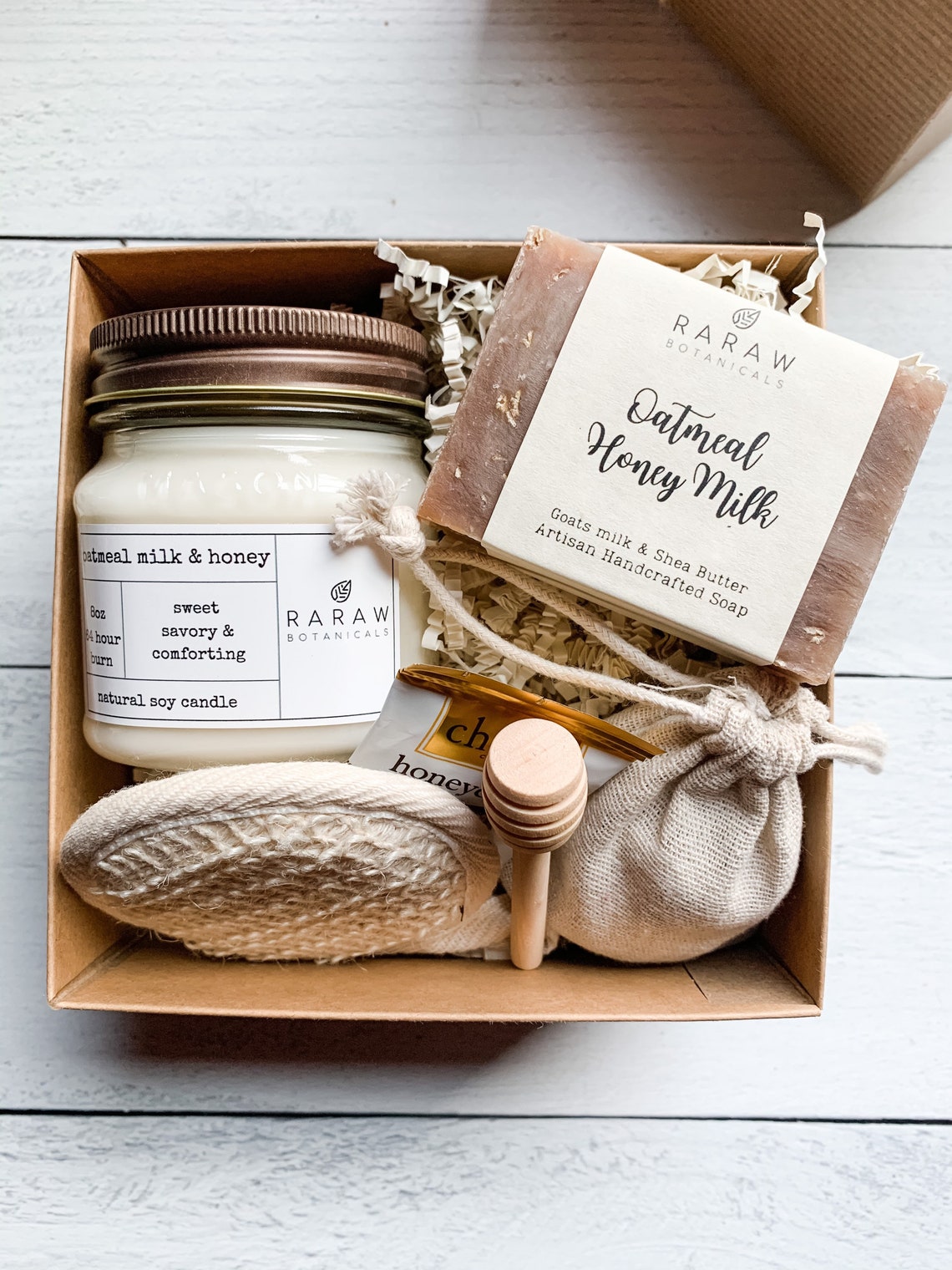 Oatmeal Honey Milk Gift Box, Gift for Women, Thank You Gift Ideas, Spa ...