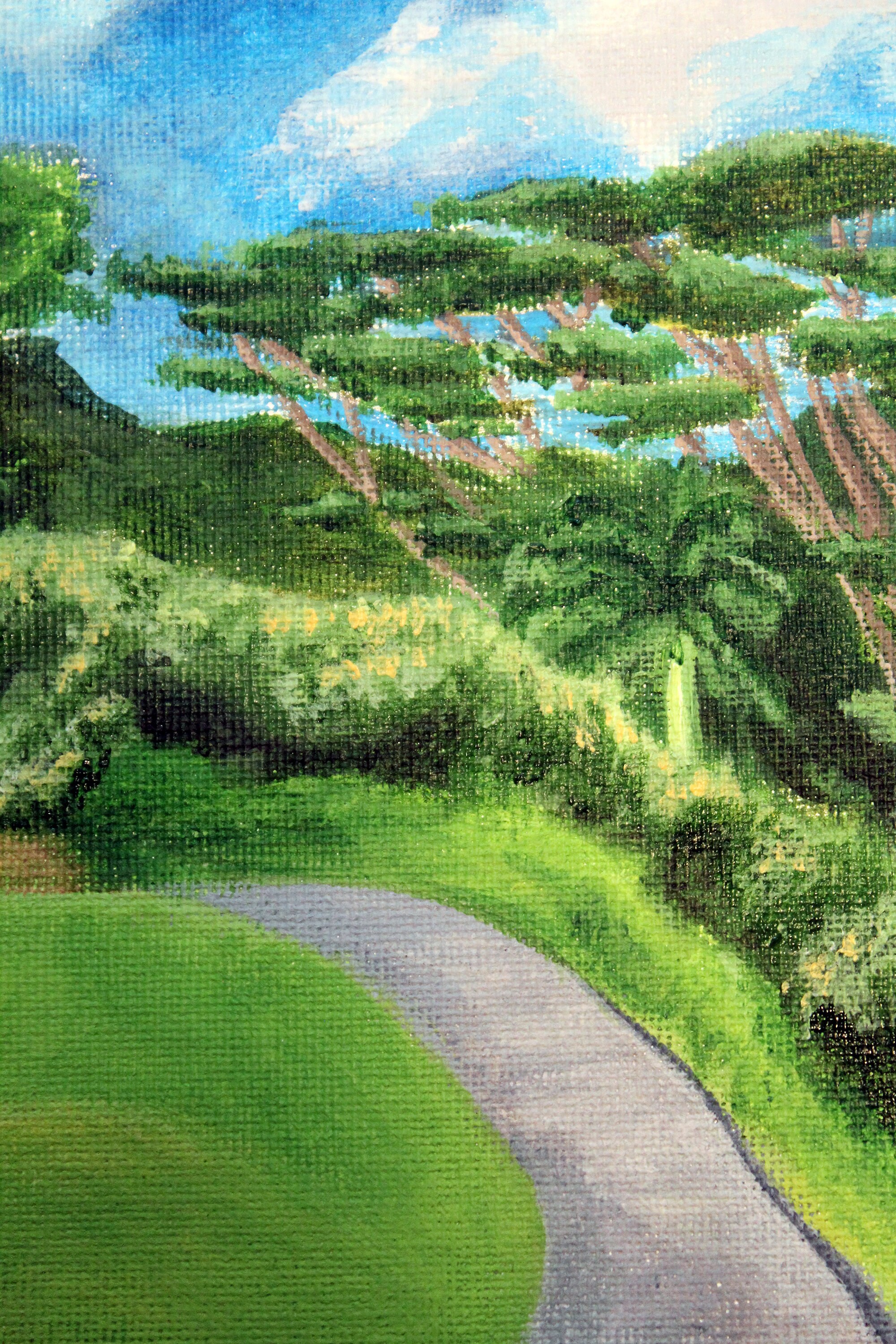 Oahu | Hawaii | Landscape | Art Print | Painting | Acrylic | Golfing - Etsy