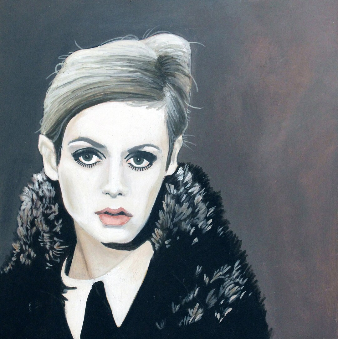 Twiggy | Portrait | Art Print | Painting | Acrylic - Etsy
