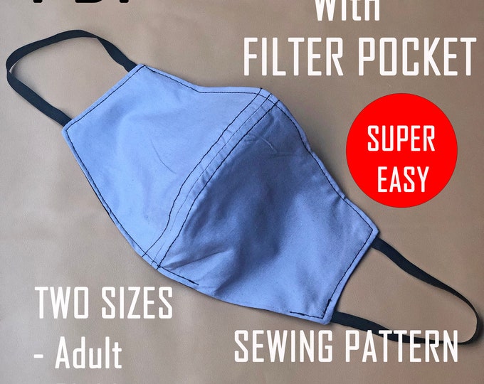 Face Mask Pattern, 4 Sizes (download) - Etsy Canada