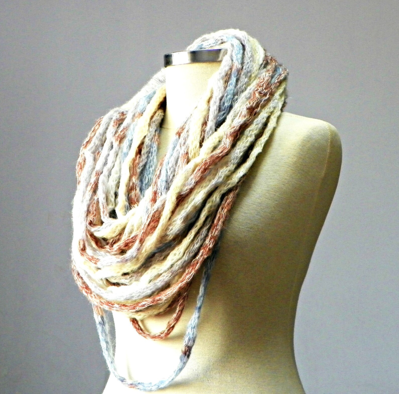 Fluffy Infinity Scarf Chunky Scarf Cowl Scarf Winter - Etsy