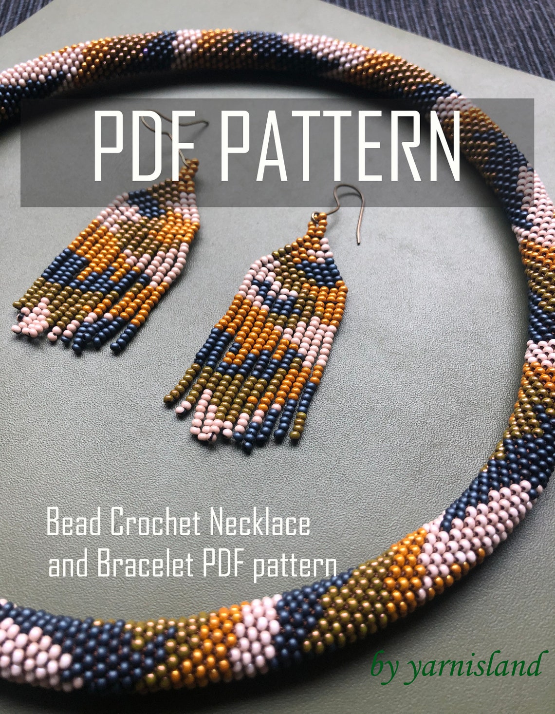 Bead Crochet Necklace Pattern Bead Crochet Bracelet Pattern - Etsy