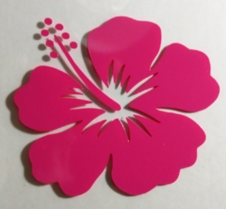 Hibiscus Hawaiian Flower Vinyl Decal Sticker - Etsy