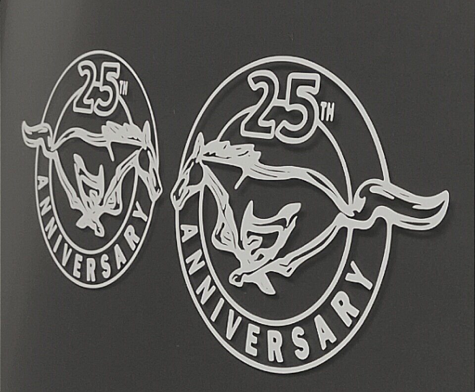 1 Set - 25th Anniversary Mustang Vinyl Decal Sticker 6" X 4.94" - Etsy