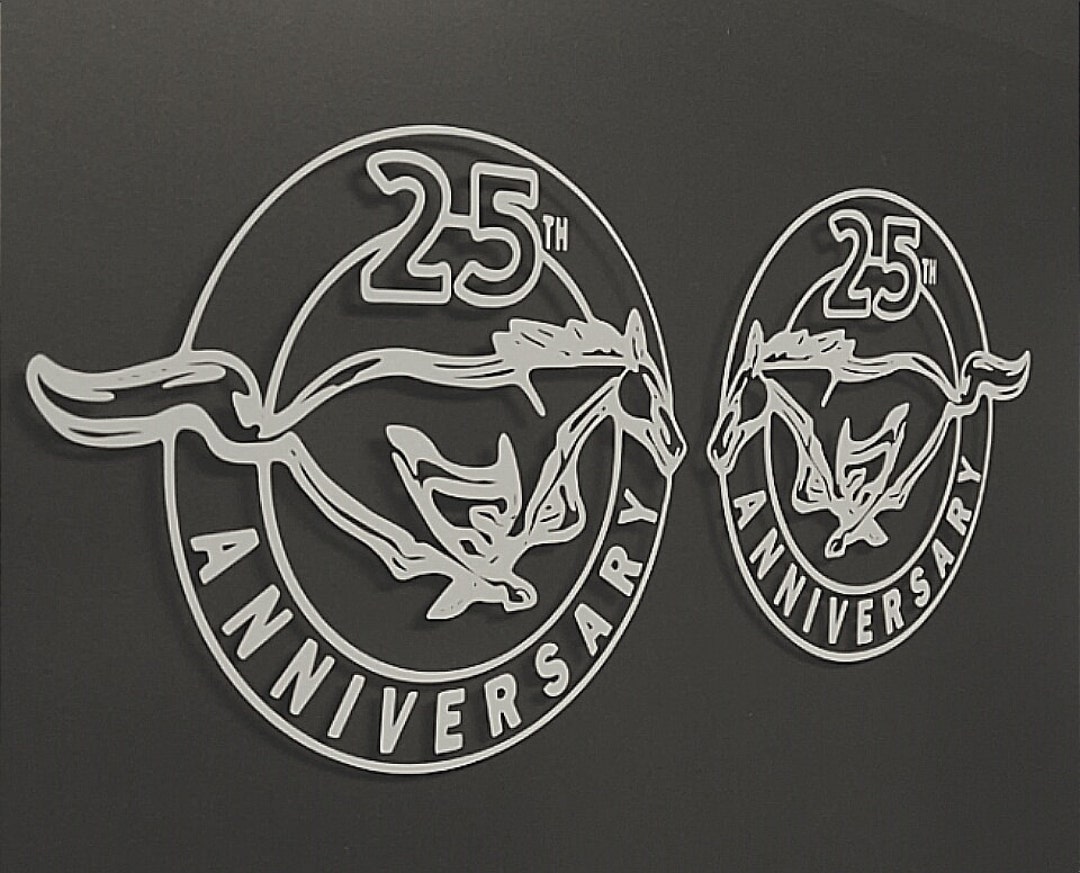 1 Set - 25th Anniversary Mustang Vinyl Decal Sticker 6" X 4.94" - Etsy
