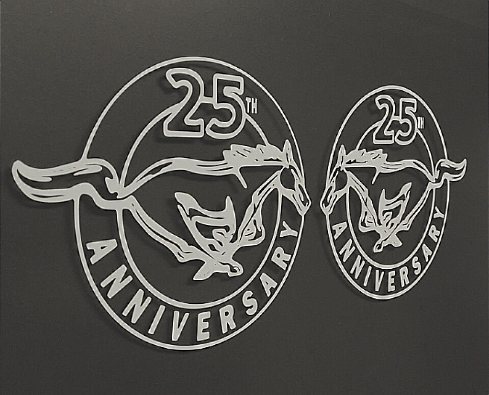 1 Set - 25th Anniversary Mustang Vinyl Decal Sticker 6" X 4.94" - Etsy