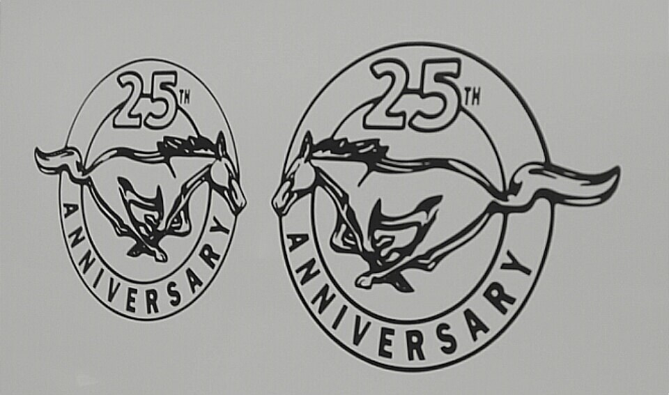1 Set - 25th Anniversary Mustang Vinyl Decal Sticker 6" X 4.94" - Etsy