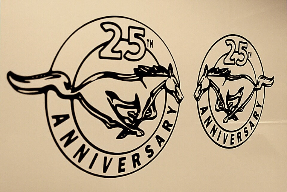 1 Set - 25th Anniversary Mustang Vinyl Decal Sticker 6" X 4.94" - Etsy