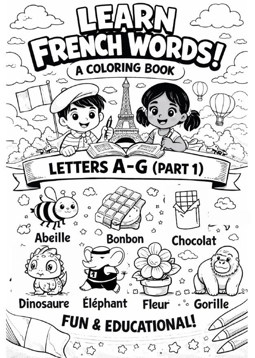 Colorpetit: French Alphabet Coloring Book A–G for Kids – Learn French ...