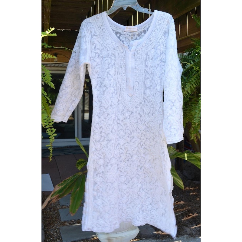Lace White Kaftan - Etsy