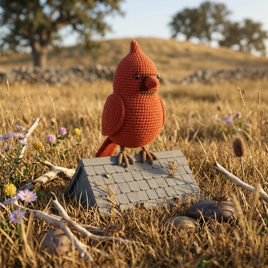 Crochet Cardinal Pattern, Realistic Amigurumi Bird PDF (digital ...