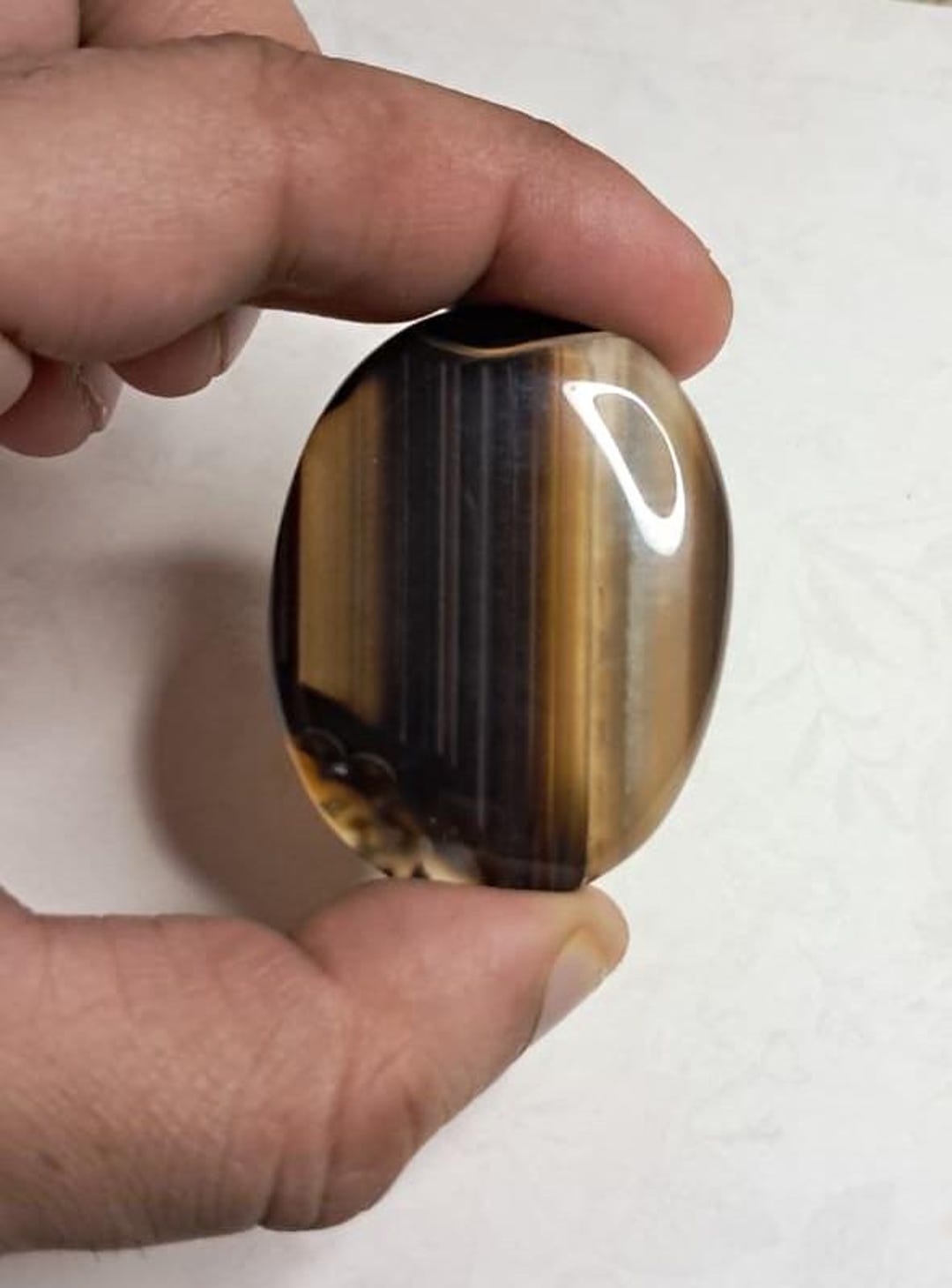 154.30 Ct Rare Honey Banded Sulemani Hakik | 48mm Extra Large Oval ...