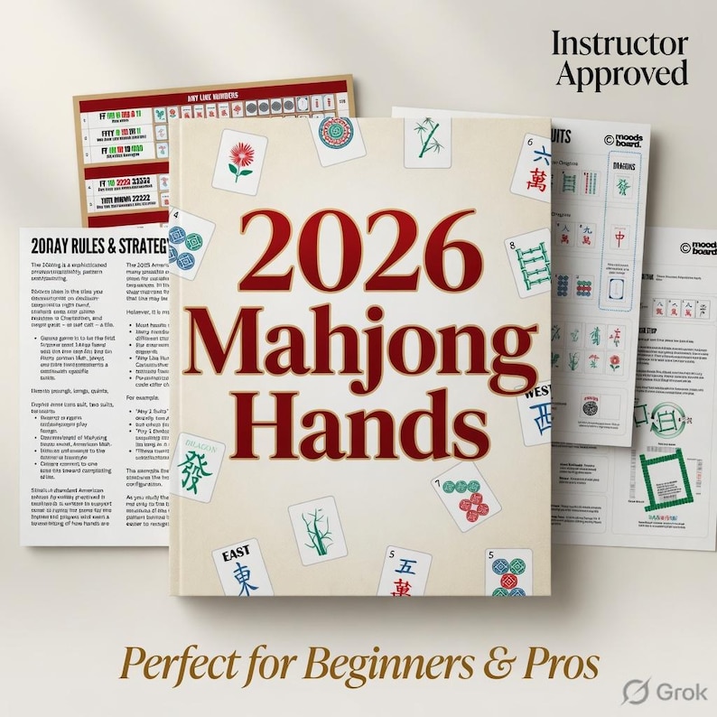 Mahjong 2026 Card Hand Tracker Printable PDF Download - Etsy UK