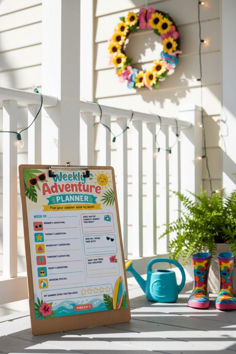 Kids Summer Bucket List Activity Pack Printable, 5 Pages, Digital ...