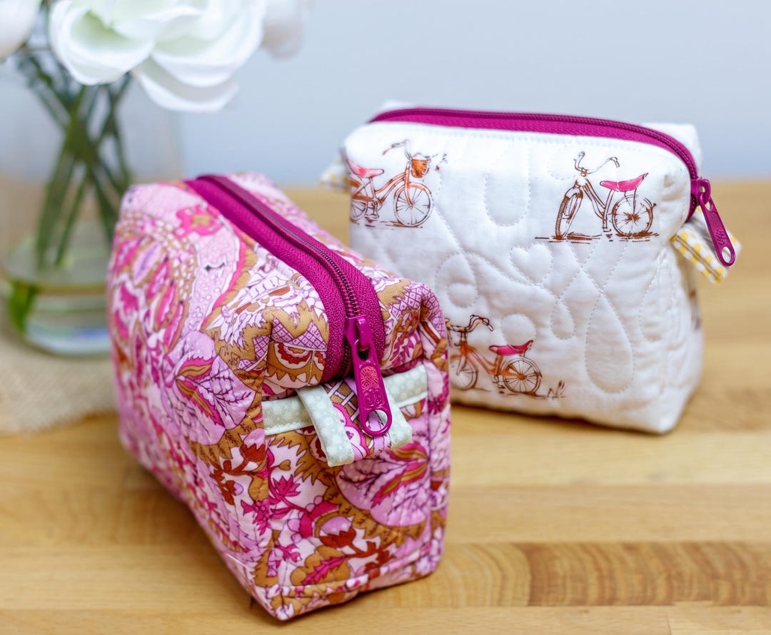 Boxy Zipper Pouch Sewing Pattern PDF | DIY Cosmetic Bag Tutorial ...