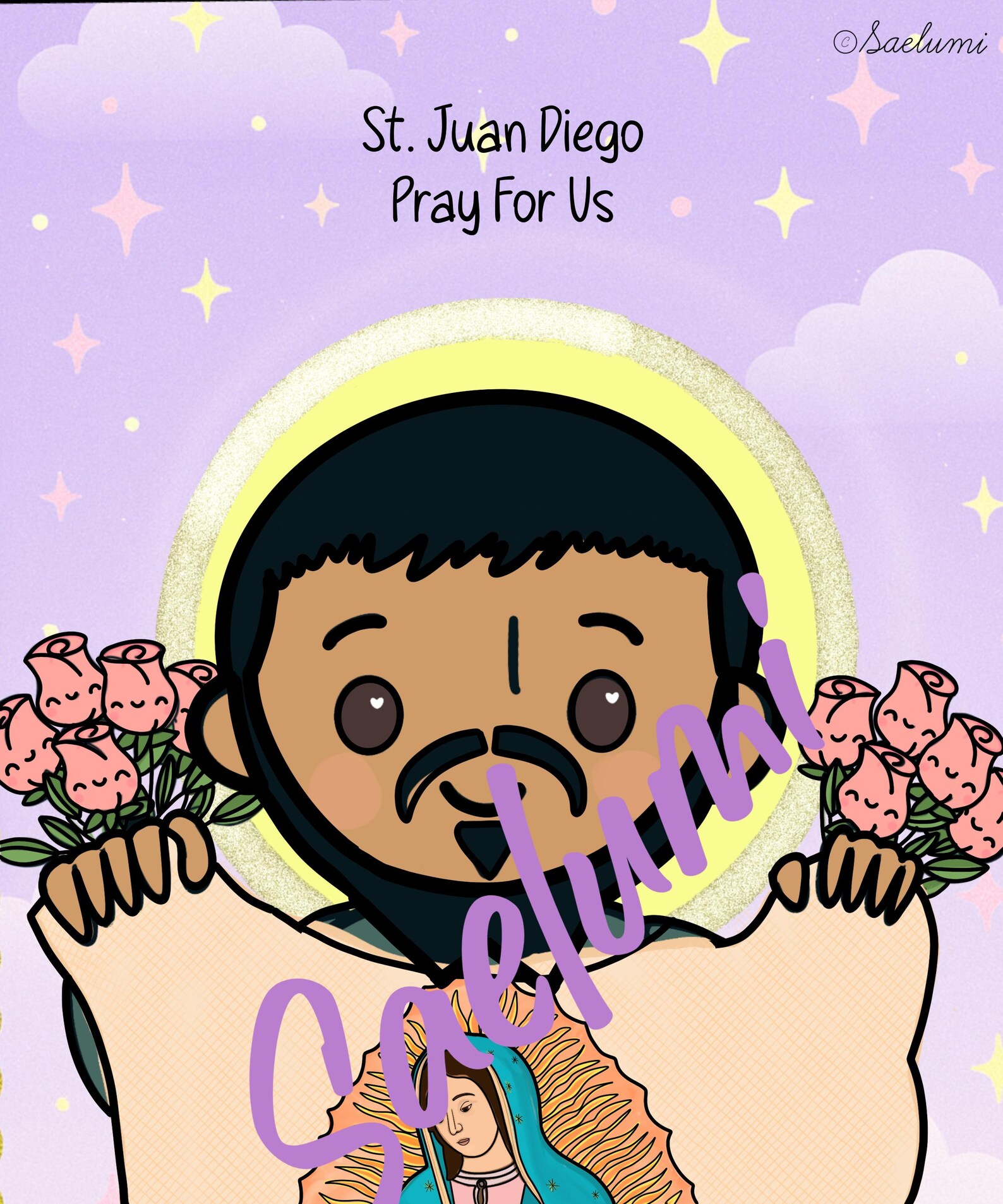 Chibi Saint Juan Diego Illustration | Catholic Homeschool Art (digital ...