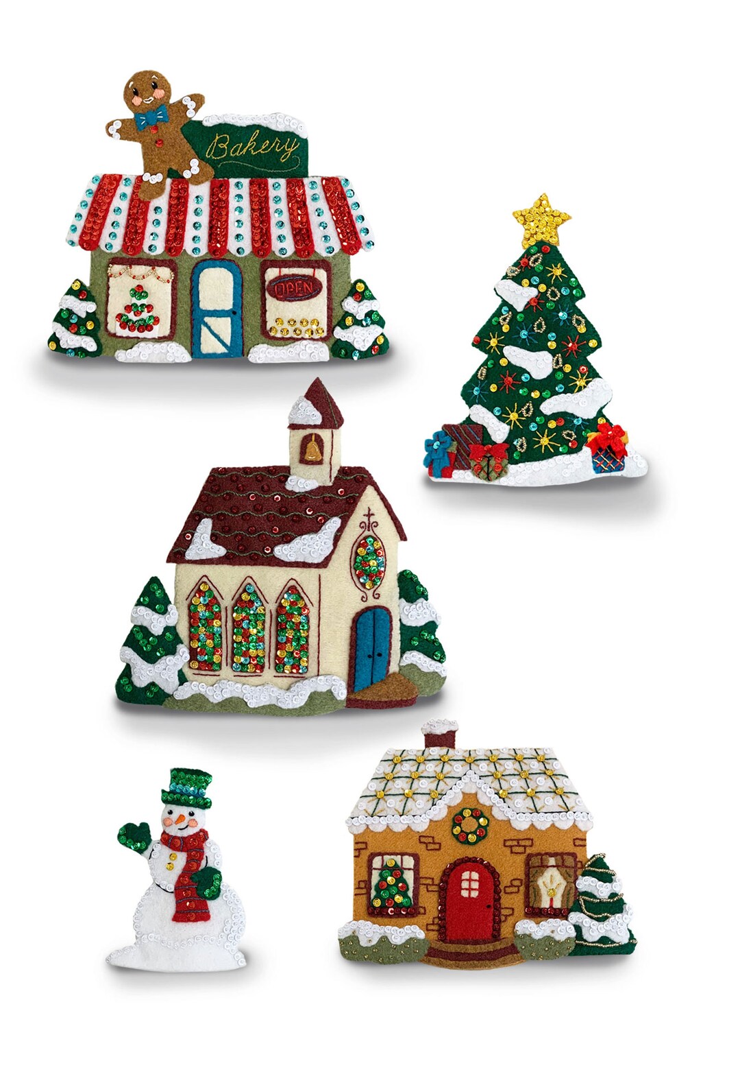 THE MANTEL SERIES™, Classic Felt Village 2022 From Merrystockings - Etsy