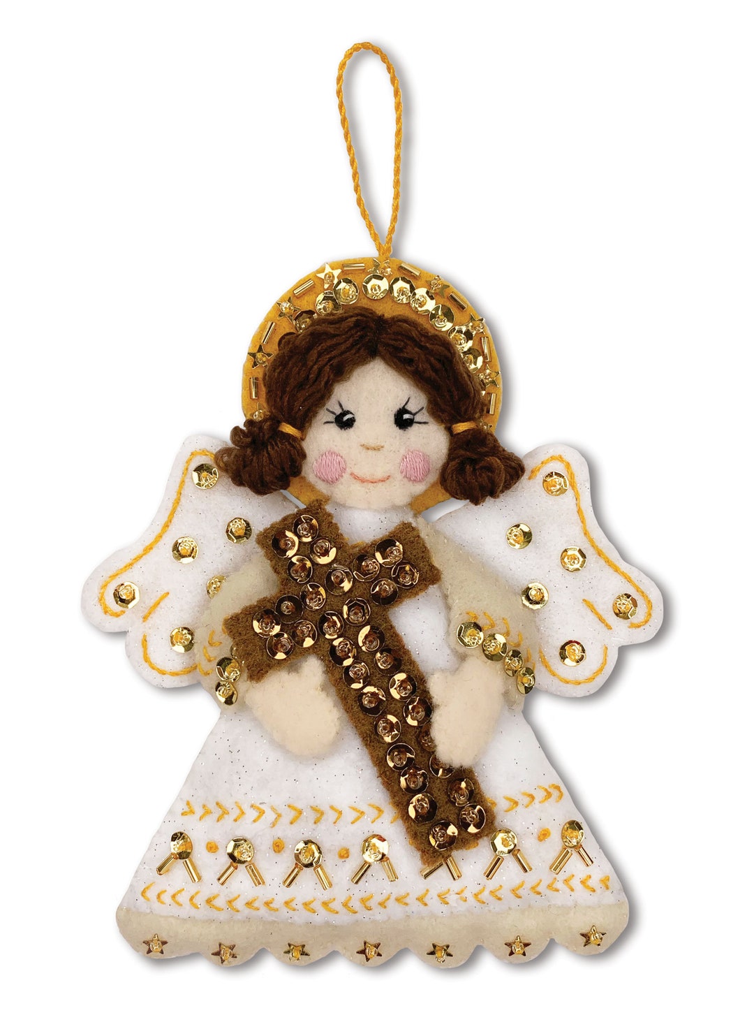 Heavenly Angel Felt Ornament Kit, DIY, Crafts, Embellishments ...