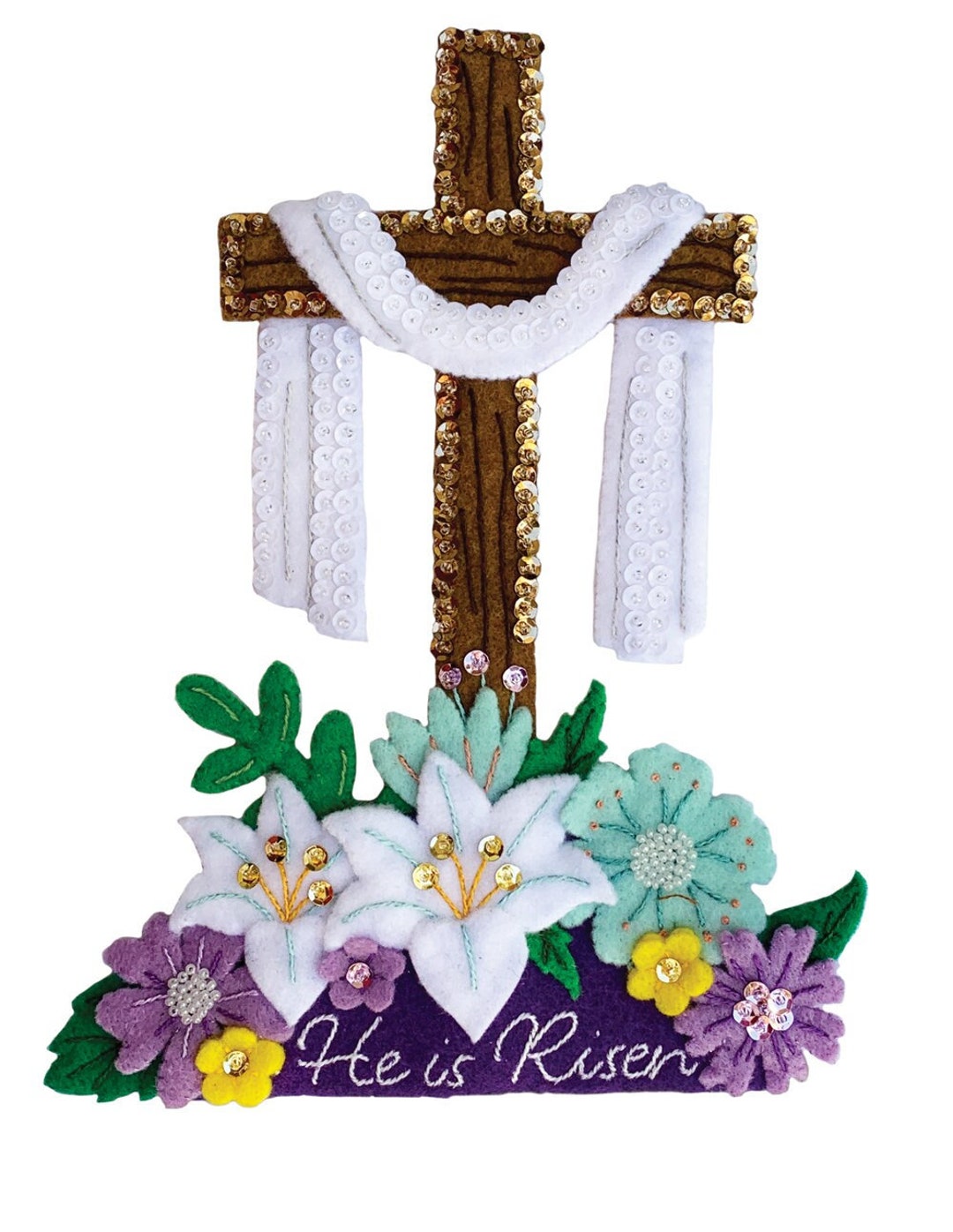 THE MANTEL SERIES™, He is Risen Easter Cross - Etsy