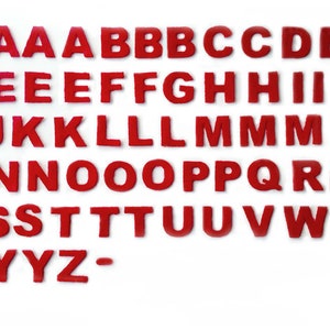 Red Felt Letters | Perfect for Applique Kit Projects With Names - Etsy