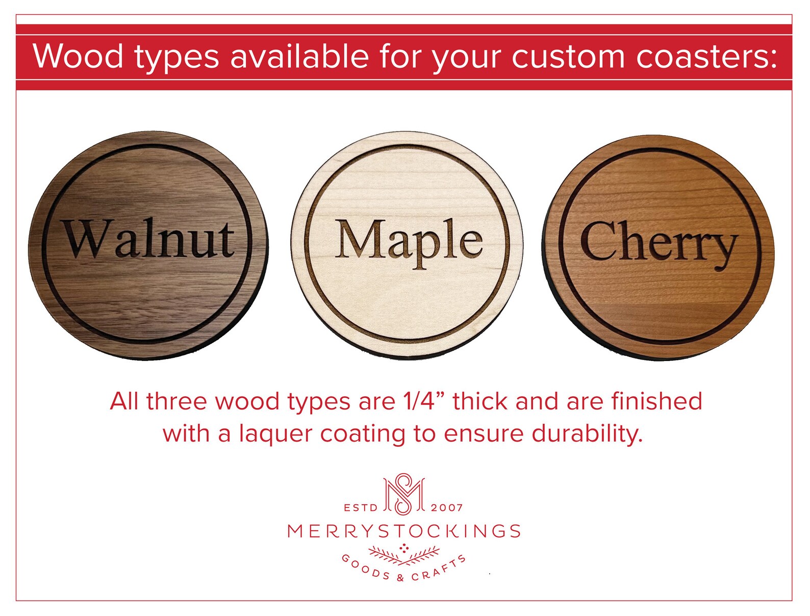 Custom Wood Coasters: Personalized, Corporate Gifts, Wedding Favors ...