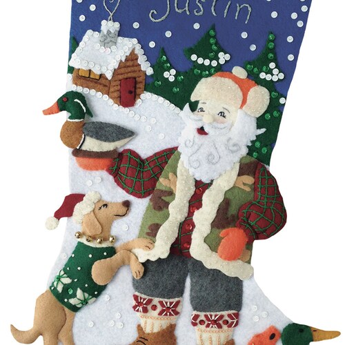 Christmas on the Farm Felt Stocking Kit From Merrystockings - Etsy