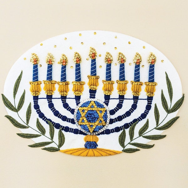 Menorah Applique - Etsy