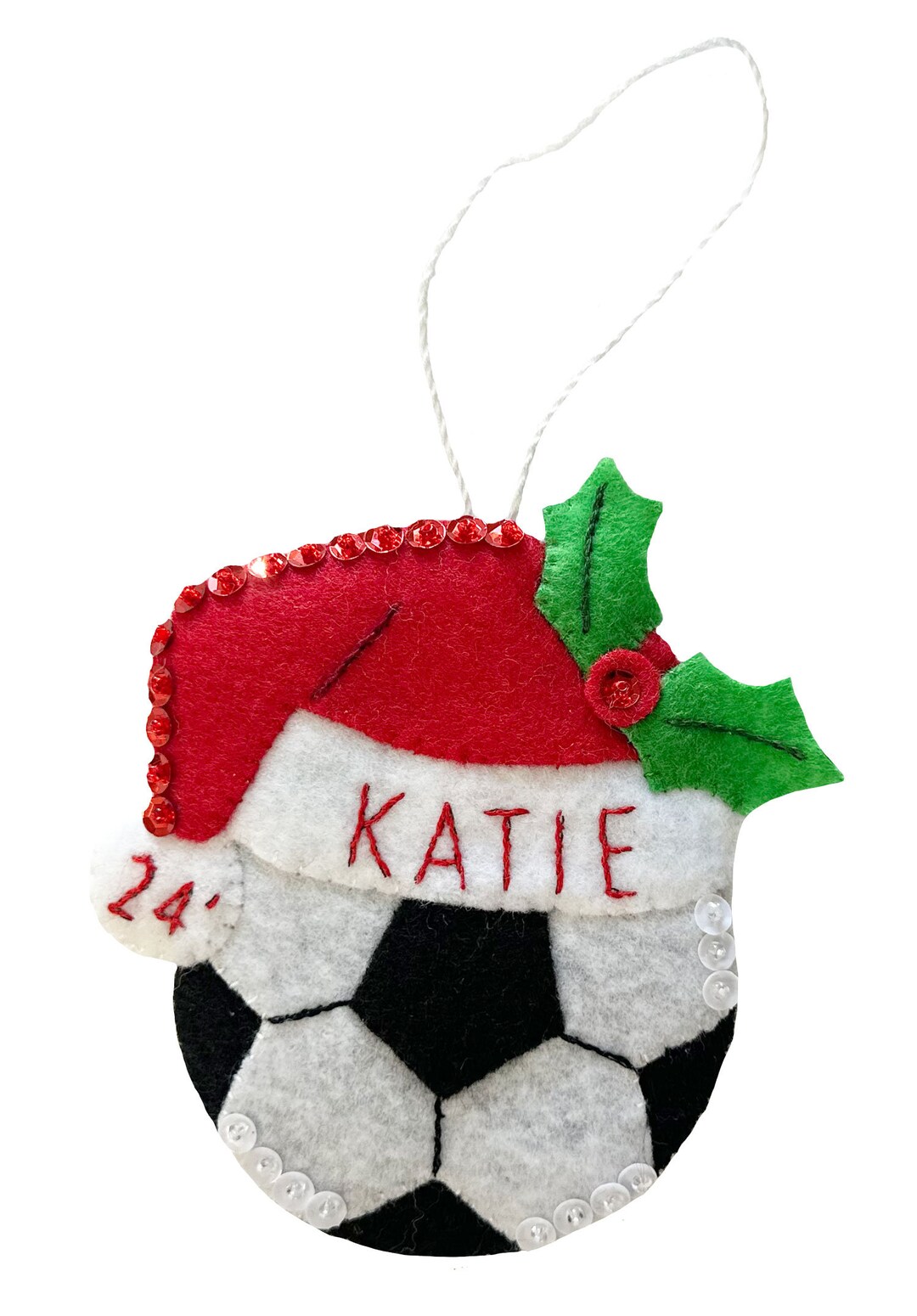 Felt Christmas Ornament Kit | Soccer Ball Design, DIY, Crafts ...