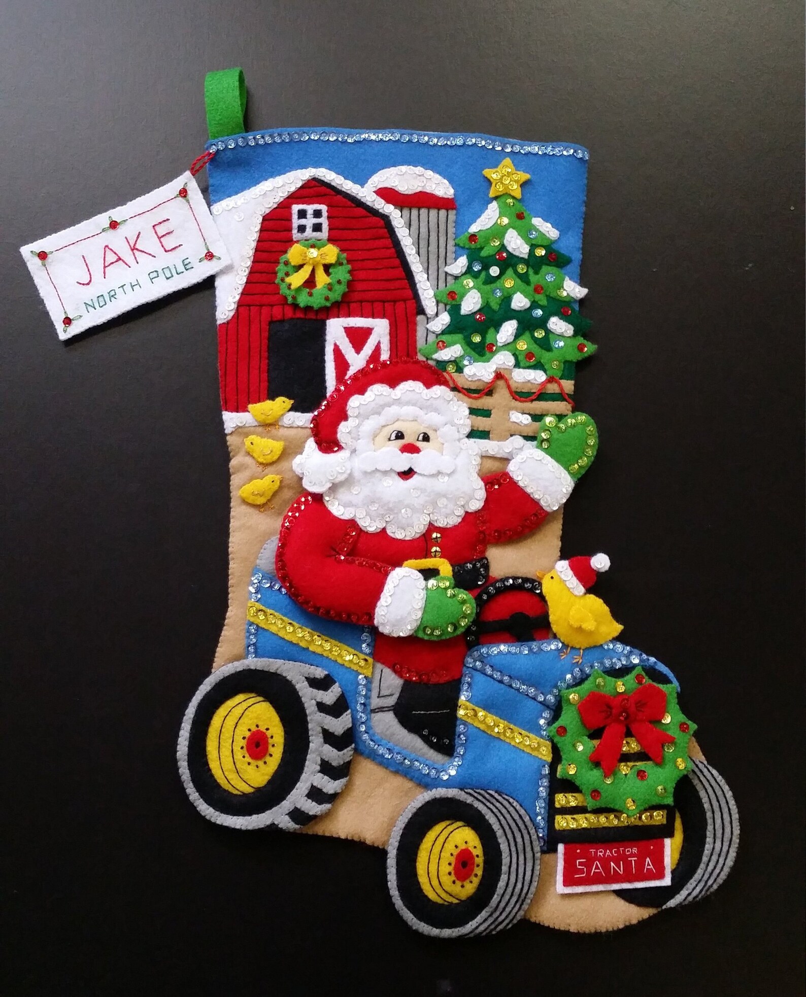 Christmas on the Farm Felt Stocking Kit From Merrystockings | Etsy