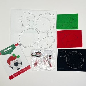 Felt Christmas Ornament Kit | Soccer Ball Design, DIY, Crafts ...