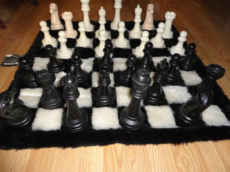 Vintage Chess Set Rug | Etsy