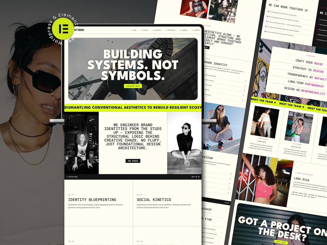 Elementor Wordpress Template | Creative Agency Website Template | Bold ...