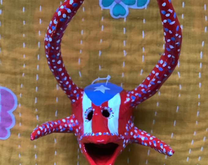 SMALL Papier-mâché Carnival Mask , Vejigante Made in Puerto Rico ...