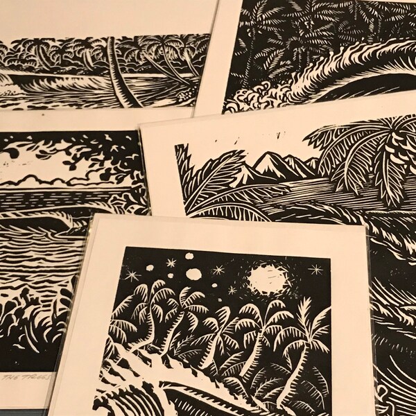 Linoleum Block Print - Etsy
