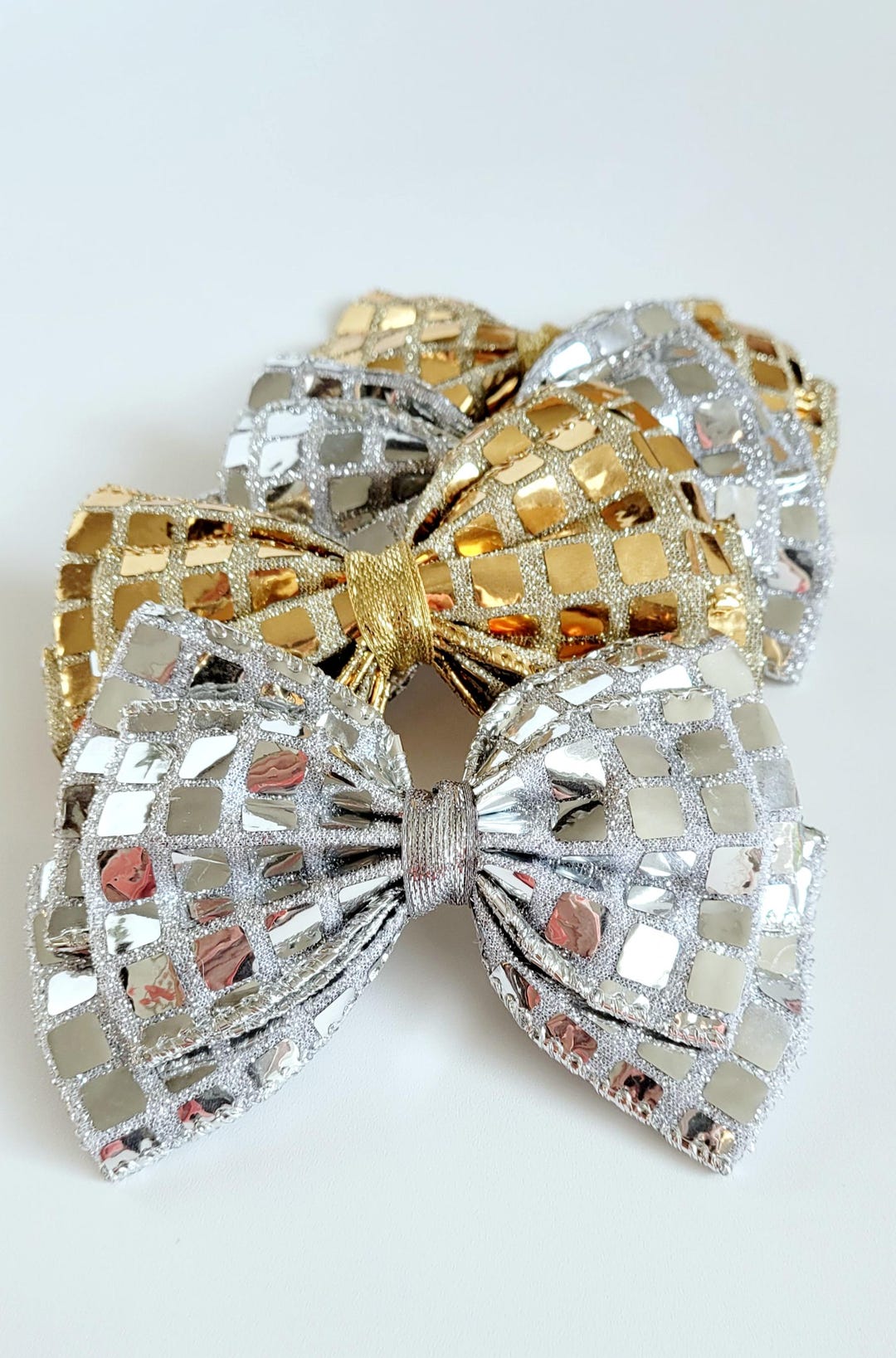 Disco Sheer Bow - Sparkly Wired Ribbon Hair Bow, Party Hair Clip, Dance ...