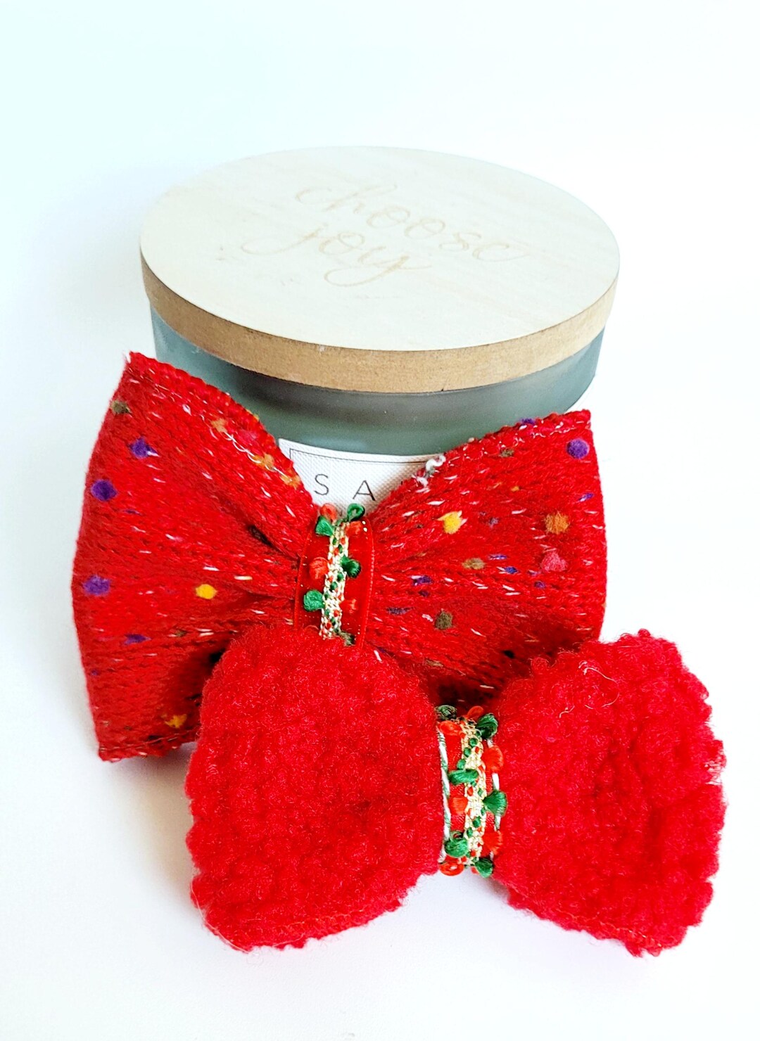 Christmas Bow, Confetti Bow, Confetti Ribbon, Red Bow, Hair Accessories ...
