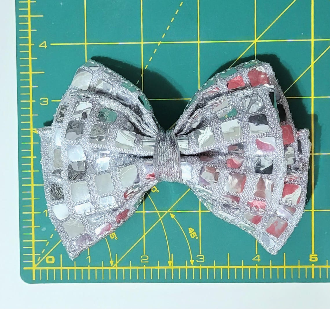 Disco Sheer Bow - Sparkly Wired Ribbon Hair Bow, Party Hair Clip, Dance ...