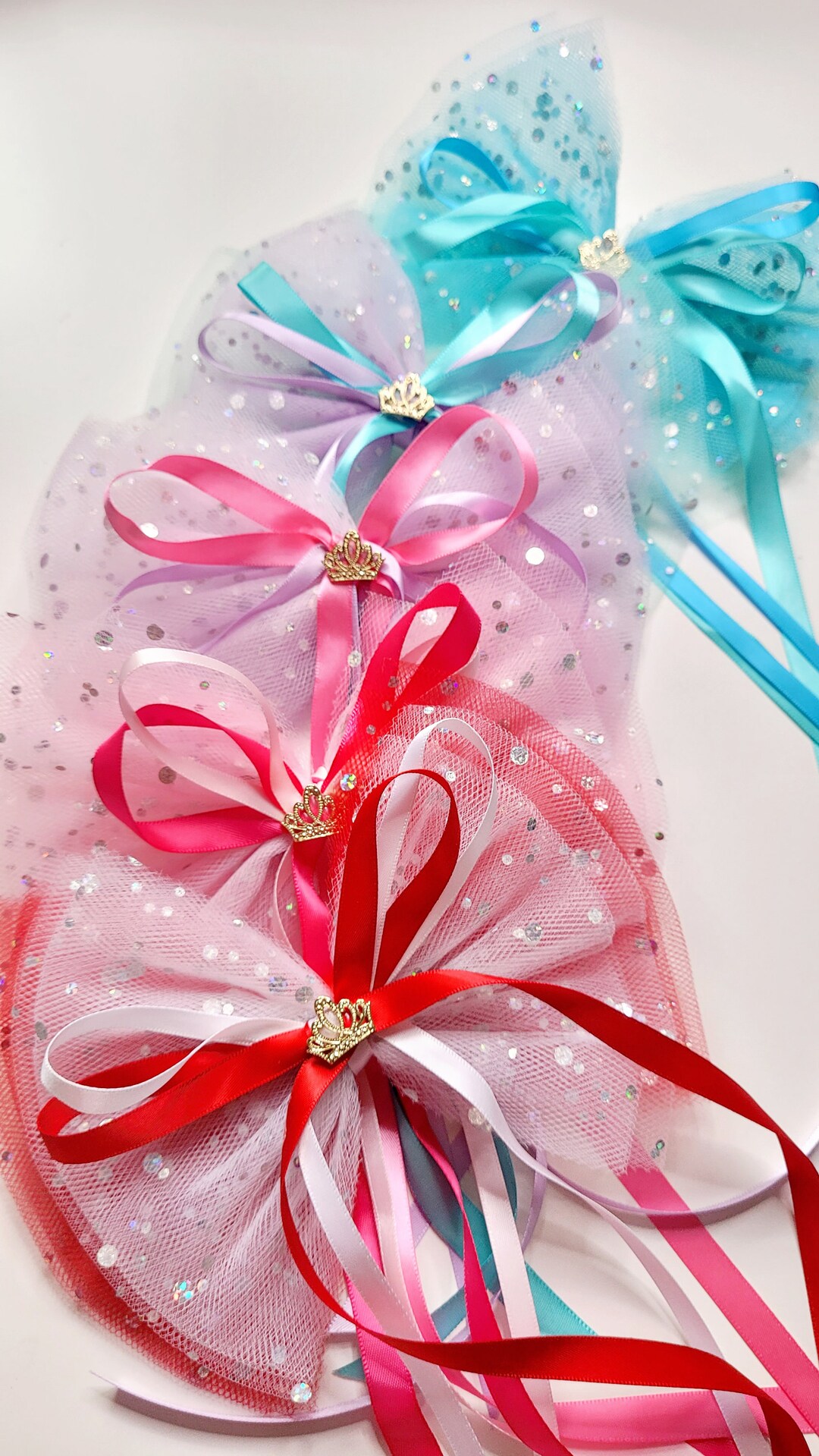 Princess Hair Clips, Disney Princess, Tulle Hair Clip, Tail Bow Hair ...