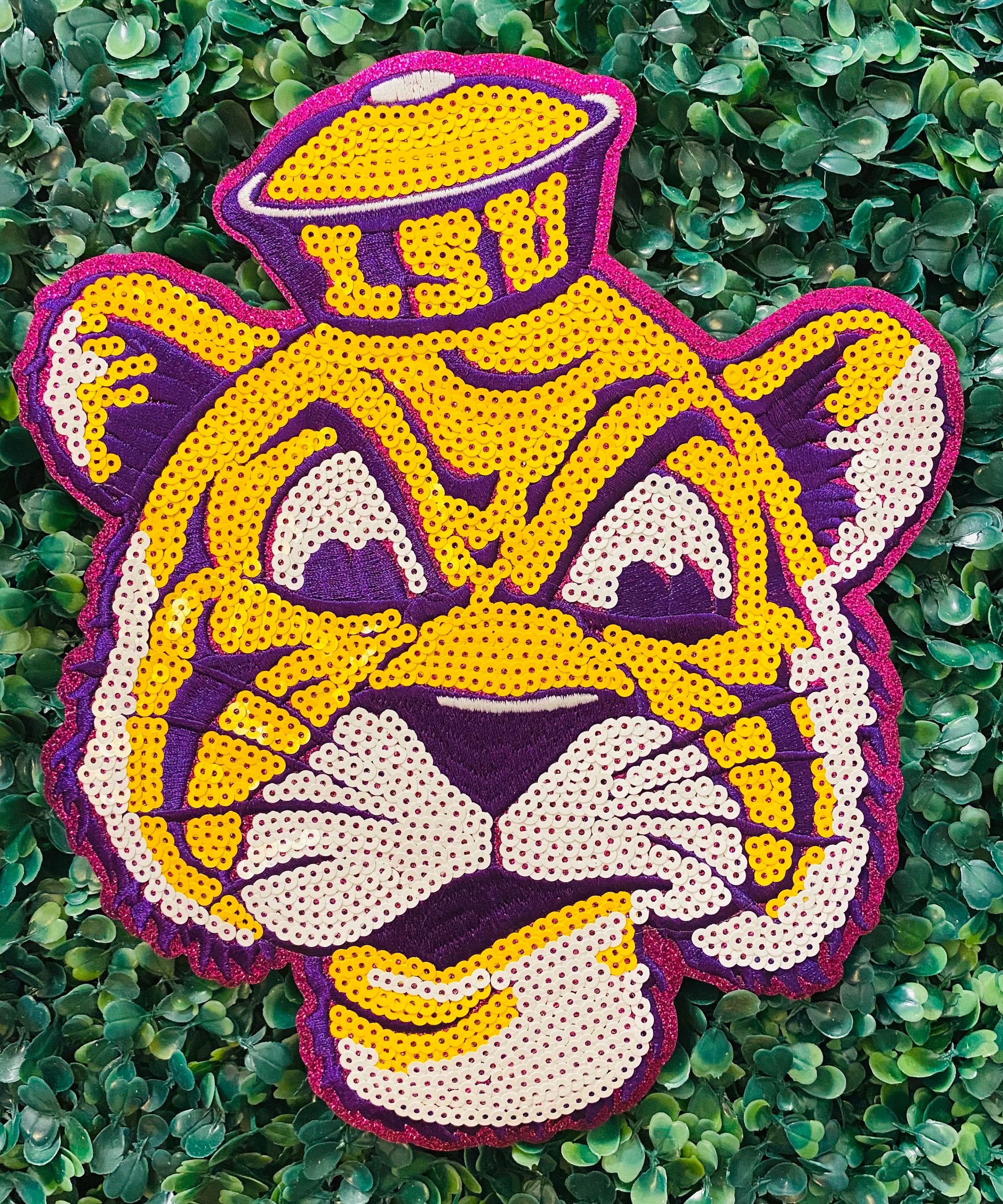 LSU Retro Tiger Iron on Patch - Etsy