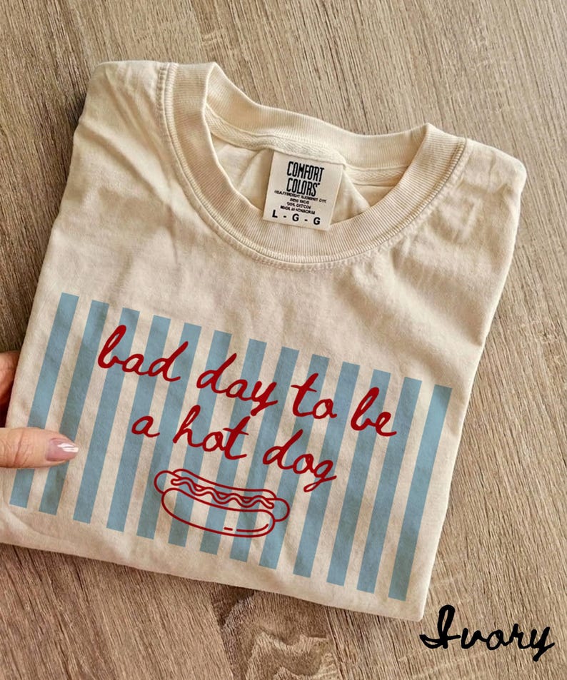Funny American Hot Dog Comfort Colors July 4th Tee Glizz Shirt Hot Dog ...