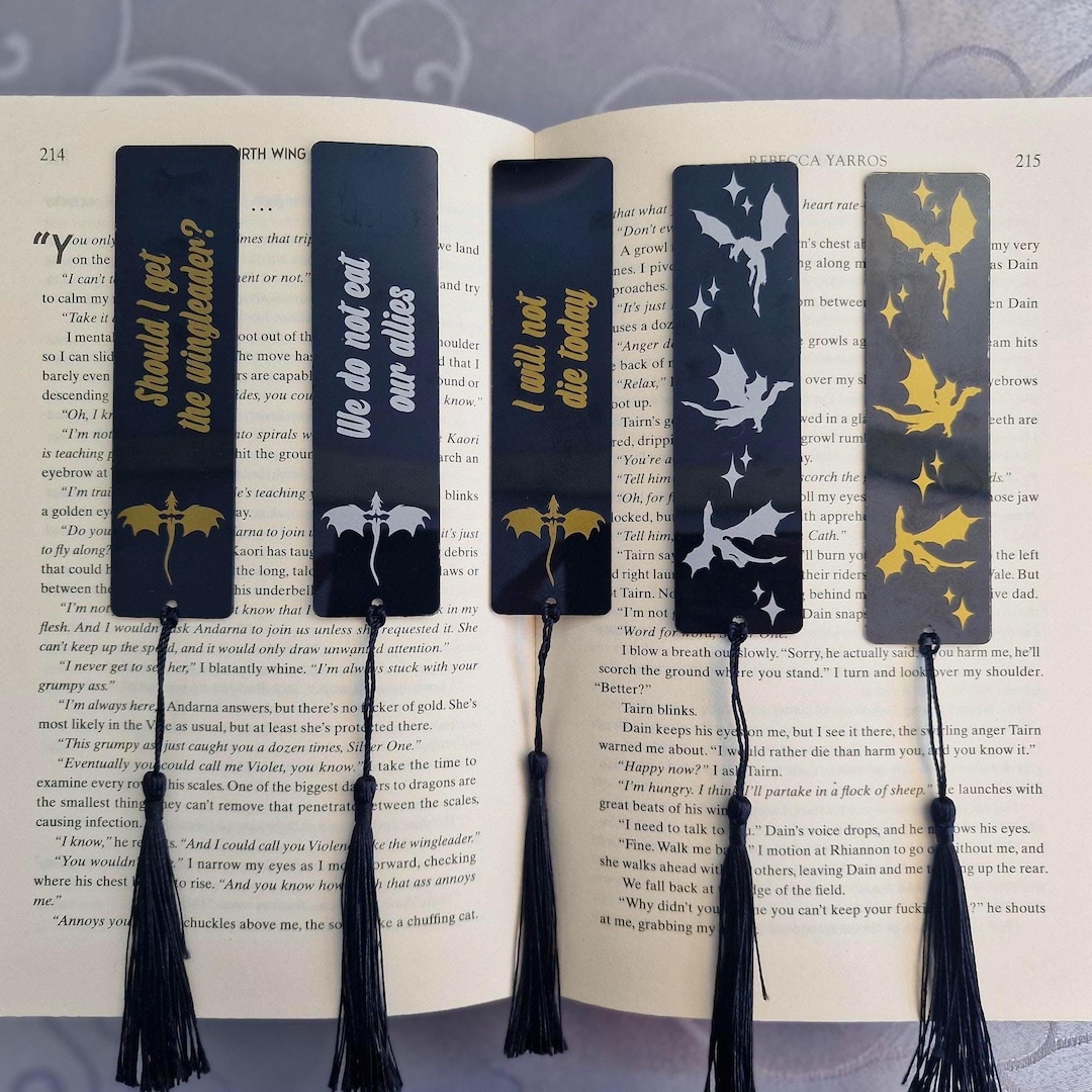 Fourth Wing Inspired Bookmarks - Etsy
