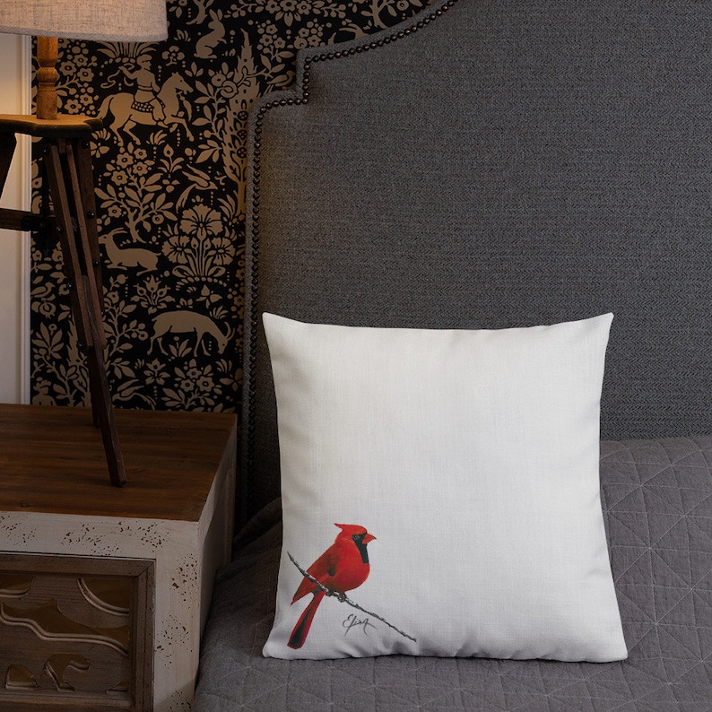 Red Cardinal Decorative Throw Pillow - Etsy