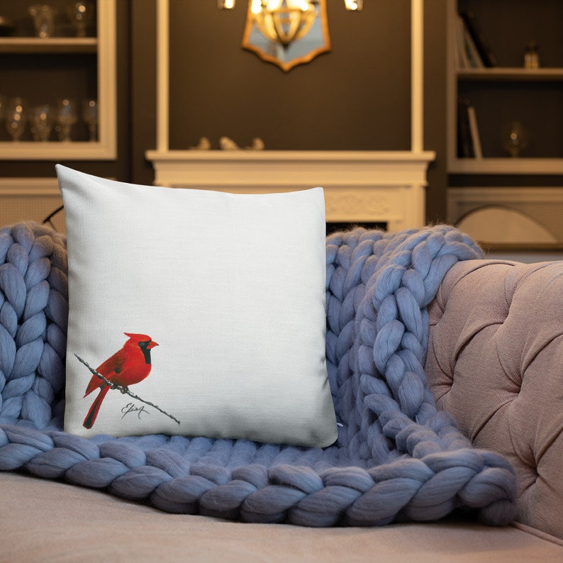 Red Cardinal Decorative Throw Pillow - Etsy