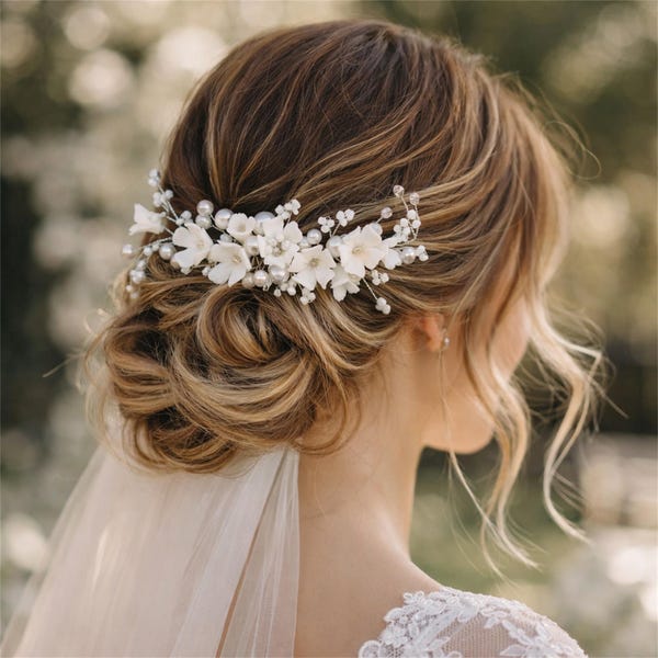 Handmade Hair Comb Floral - Etsy
