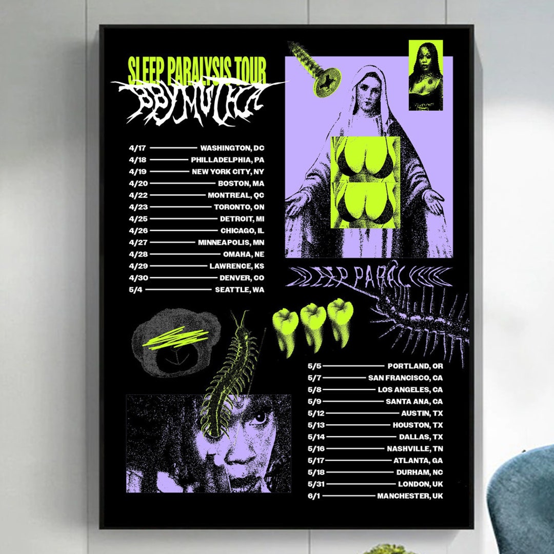 Bbymutha, Sleep Paralysis Tour 2024 Poster - Etsy