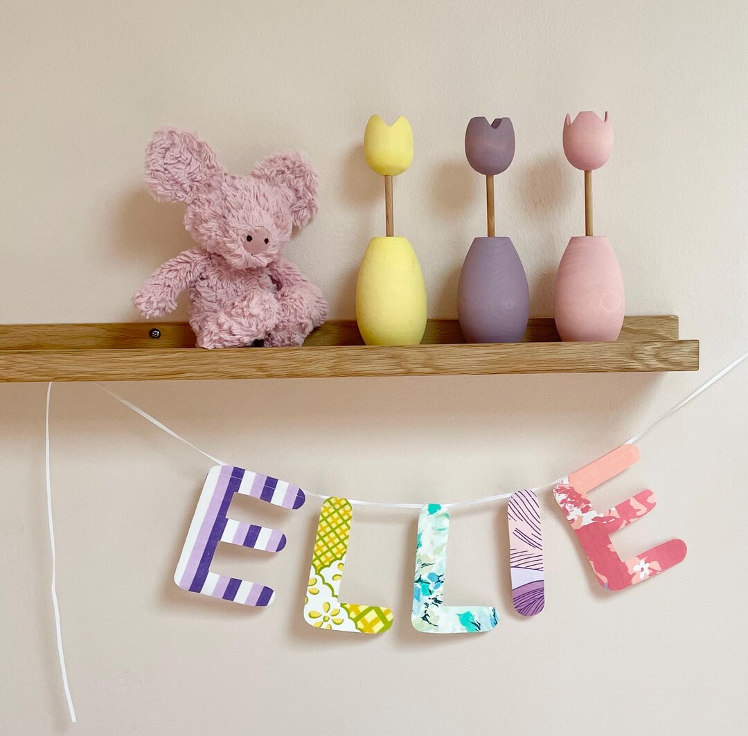 Cutecore Room Ideas for Girls Room, Cute Playful Name Banner, Pastel ...