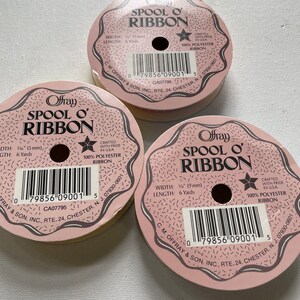 14 Spools of Ribbon 6 Yds 3/16 in Width Each 3 Offray 9 Ruban 1 Galena ...