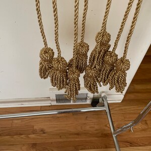 15 Curtain Tie Backs Gold Cord 64 to Pom Poms 4' Each Very Dramatic ...