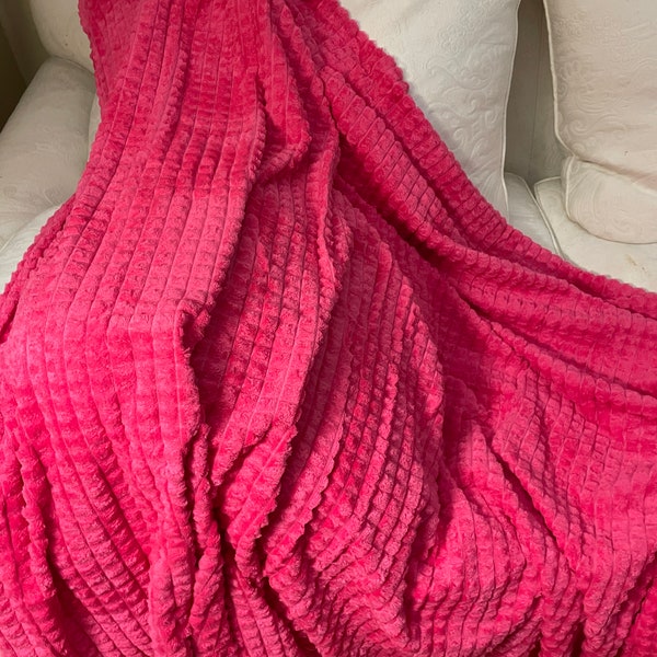 Hot Pink Throw Blanket - Etsy
