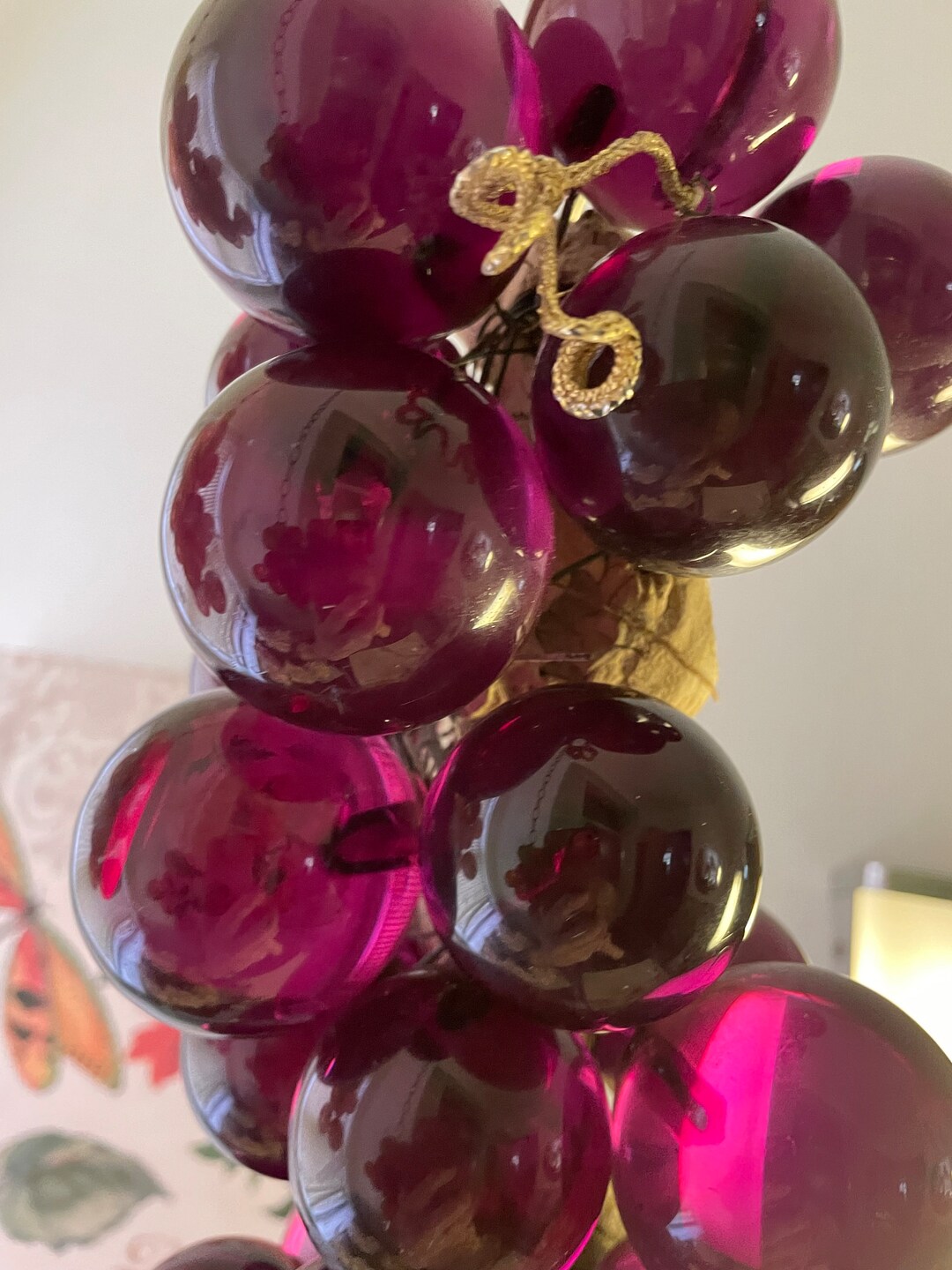 Antique Bunch of Grapes.can Hang on Chain Years Ago They Were Lighted ...